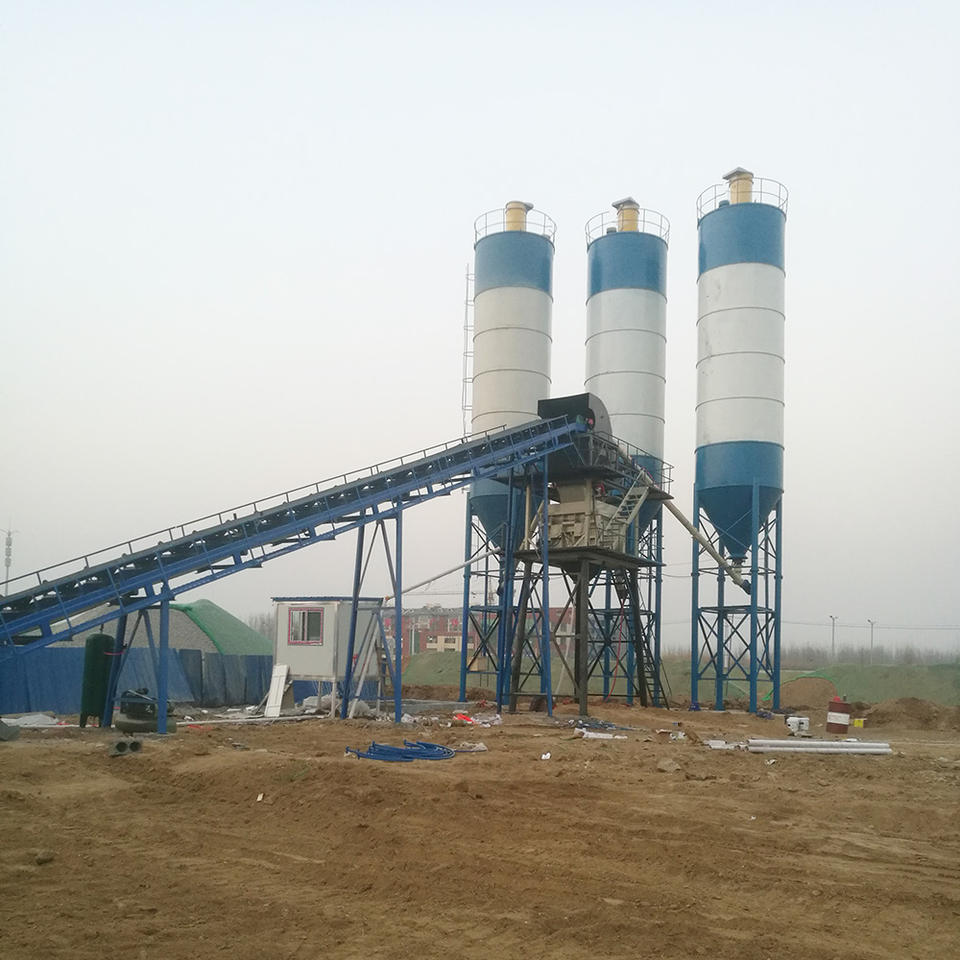 Compact Fixed Concrete Plant 60m3/h Concrete Batching Plant Production ...