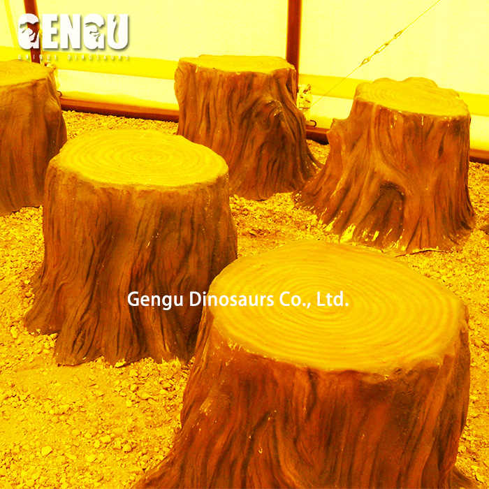 Custom Decorative Fiberglass Tree Stumps for Outdoor Playgrounds & Parks