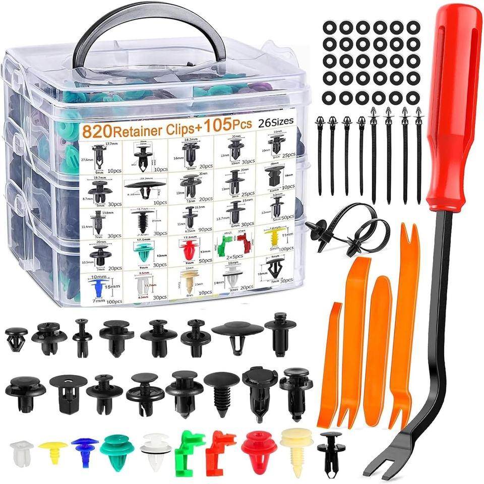 New 925pcs Plastic Car Trim Clips Set with Removal Tools Auto Body ...
