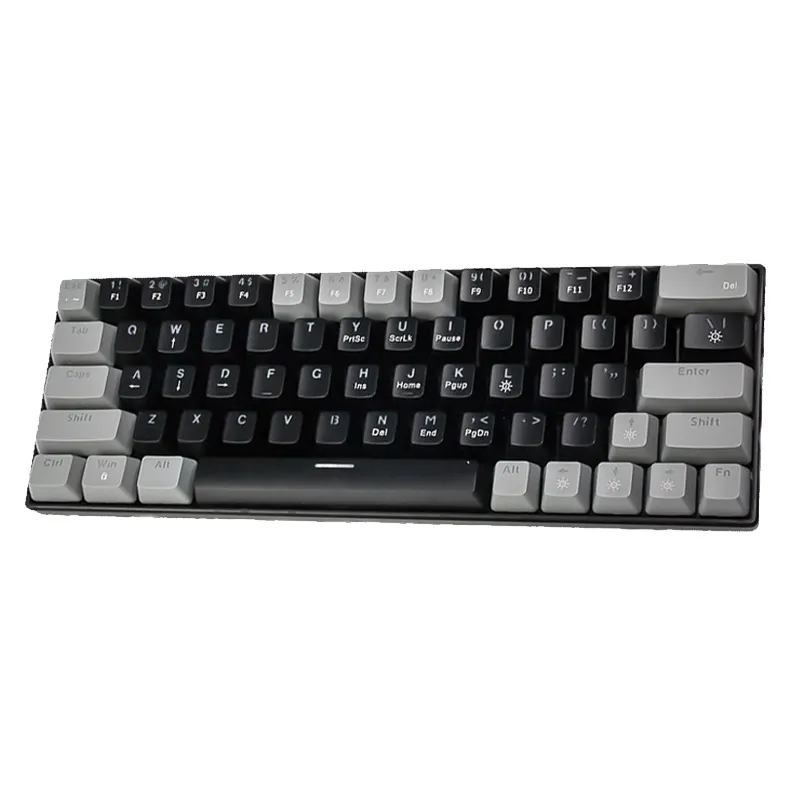 Multifunctional 63 Key Keyboard 60% RGB LED Backlit Mechanical Keyboard ...