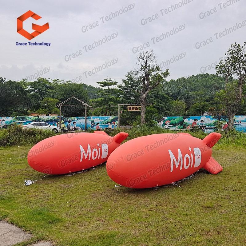Factory Price Inflatable PVC Blimp Balloon Built-in Fan Durable Custom ...