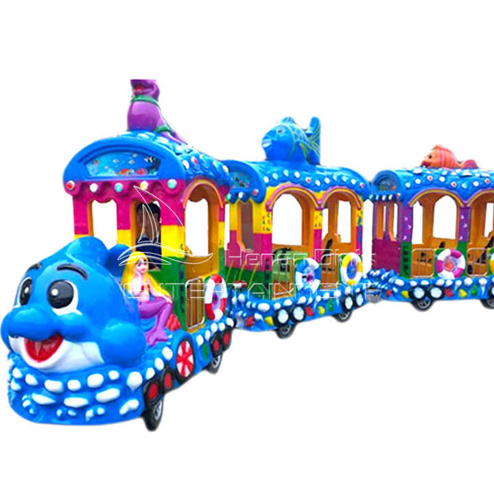 Popular amusement park Ocean Cartoon Electric Trackless Train for kids ...