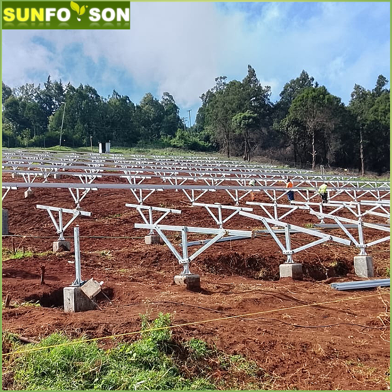 Utility Scale PV Power Station Solar Farm Mounting System Ground Screw ...