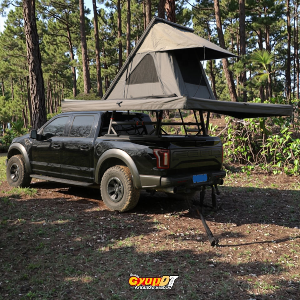 4WD Overland RTT Rooftop Tent Aluminum Hard Shell Outdoor Camping Car ...