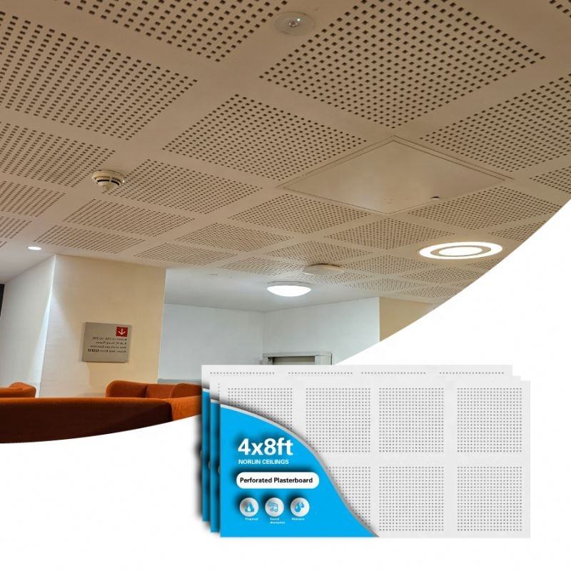 Decorative Acoustic Perforated Gypsum Board False Ceiling 12mm ...