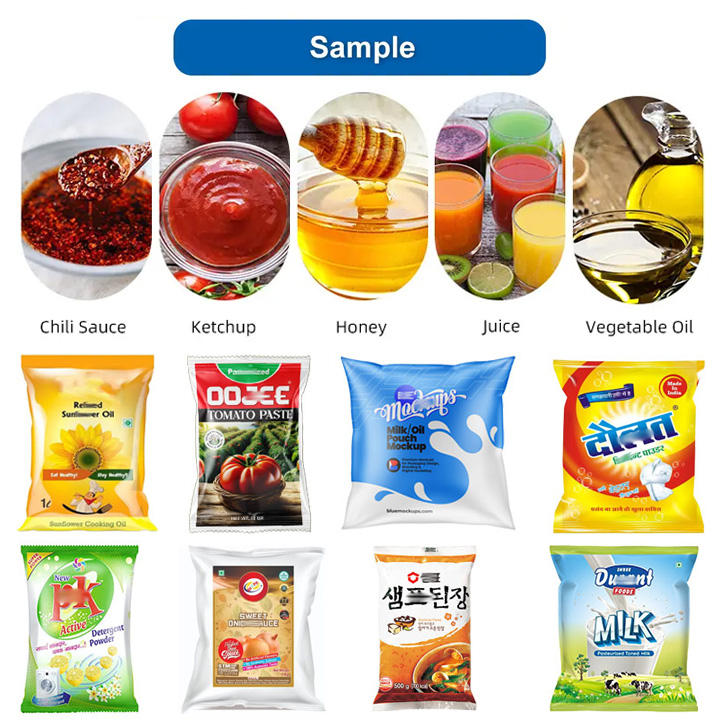 500ml 1L Vertical Automatic Chili Sauce Pouch Packing Machine Black ...