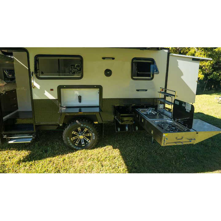 Off Road Camper Trailer Slide Out Kitchen with BBQ and Sink - Perfect ...