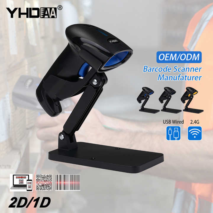 Qr Code Scanner Bar Code Reading 2.4g Wireless Laser Usb