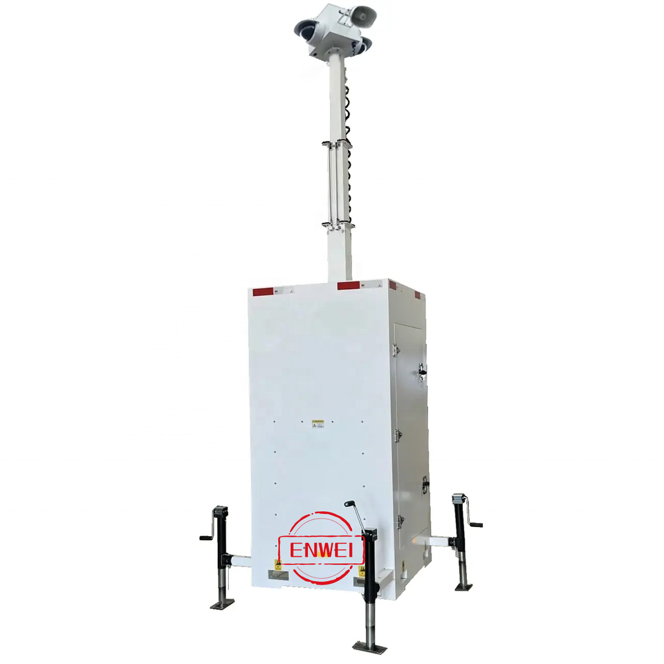 Remote Monitoring Surveillance Unit Portable Solar Security Cctv Tower ...
