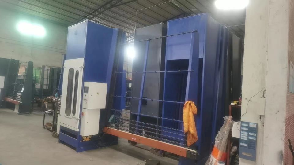 Vertical Automatic Glass Sandblasting Machine with 3 Automatic Guns 1 ...