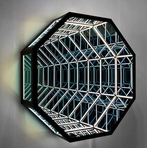 Mirror Tunnel Light LED Infinity Wall Mirror Frame with Multi Color ...