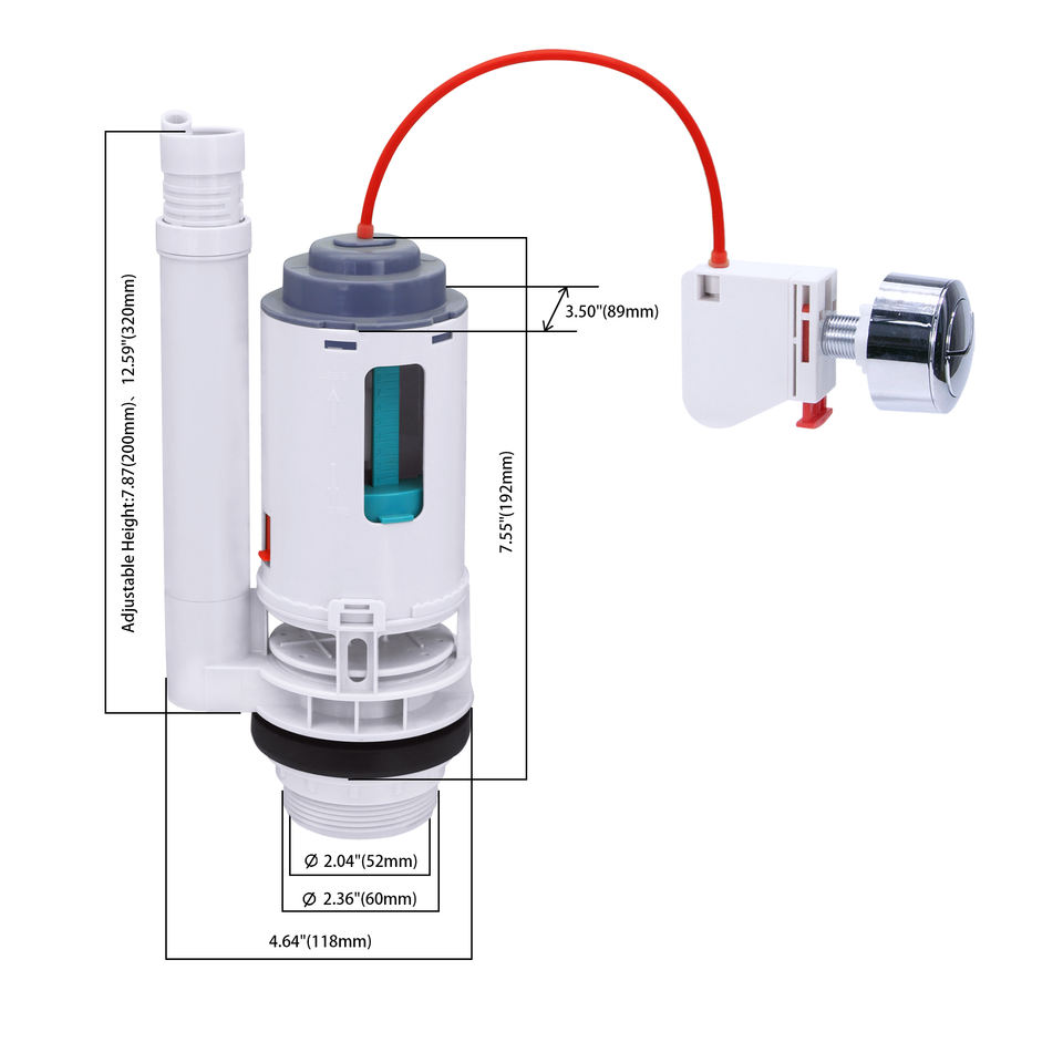 Dual-flush Fill Flush Valve Fittings Toilet Tank Accessories for ...