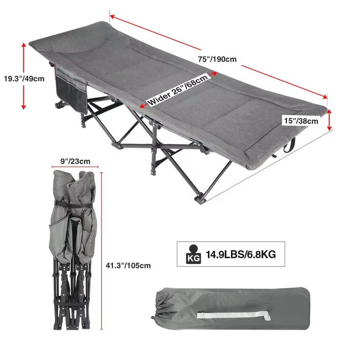 New Customized Portable Simple Camping Bed Sleeping Gear Foldable Soft ...