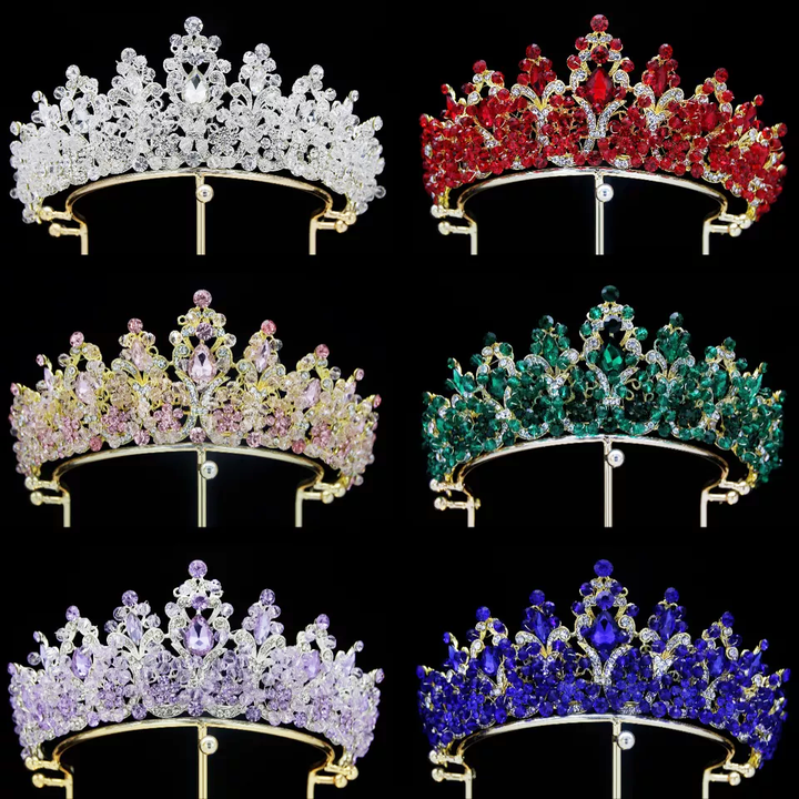 Coronas Y Princesa Tiara - Handmade Beaded Queen Crown