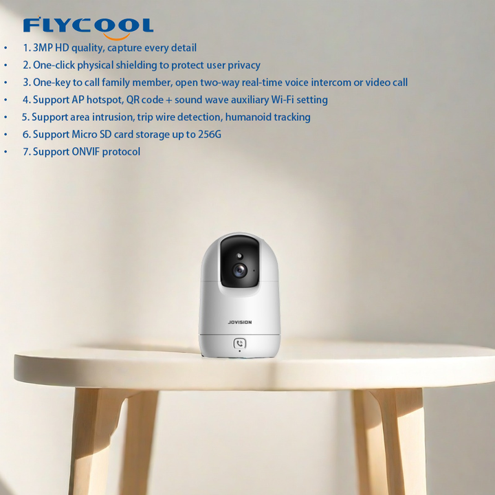 OEM 3MP CMOS Night Vision Camera 10m Human Tracking H.265+WiFi CloudSEE ...