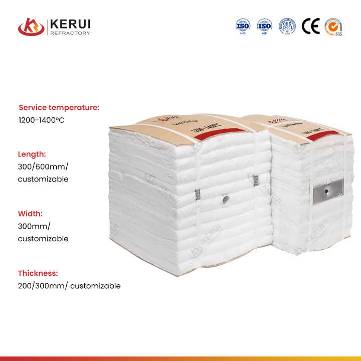 KERUI Bio Soluble High Alumina 1260 Ceramic Fiber Folding Module ...