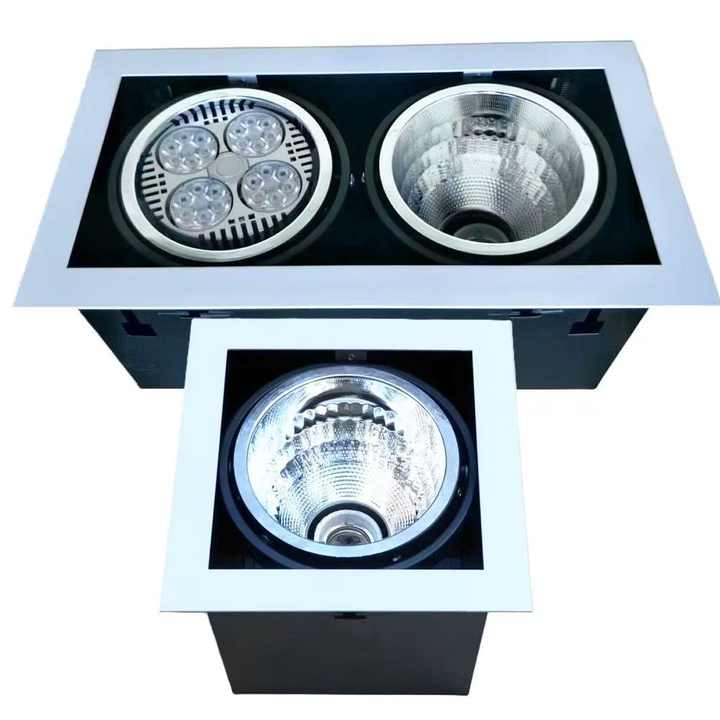 White Par30 Par38 Led Bulb Fitting E27 Par20 Housing square Recessed ...