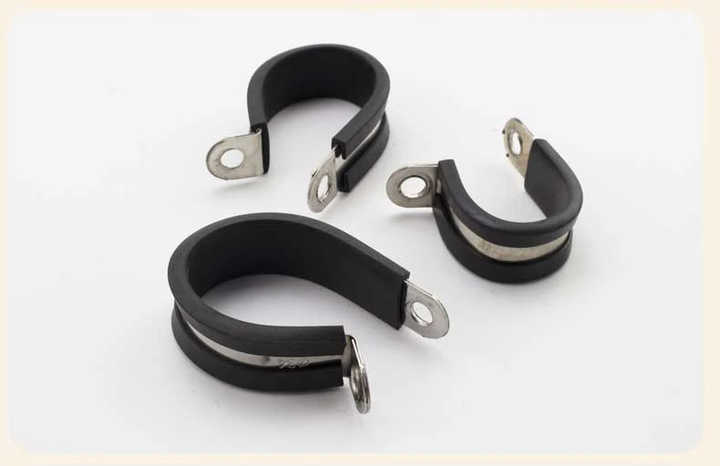 304 Stainless Steel Rubber Lined P Clips R-type Cable Mounting Hose ...