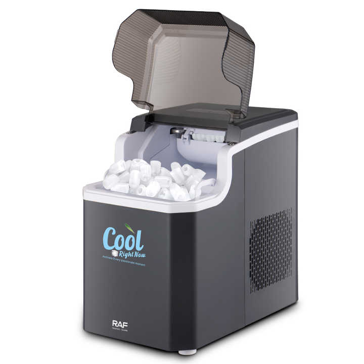 RAF 85W Electric Ice Maker Maquina de Hielo 1.5L Fast Continuous Ice Production with Adjustable ...