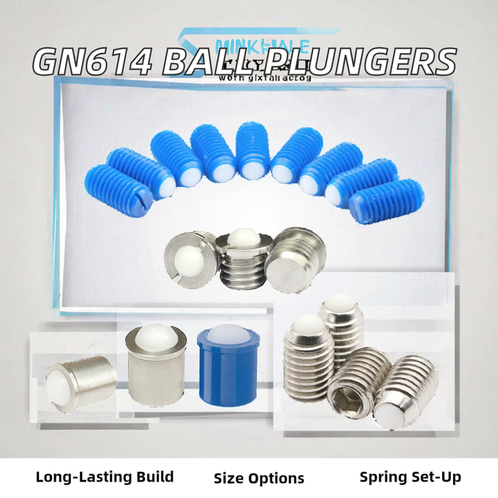 PANQI QT801 GN614 M3-M12 Ball Plungers Fully Threaded Slotted Drive ...
