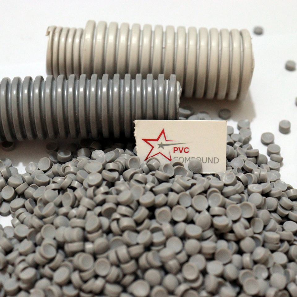 Semi-rigid Extrusion Grade PVC Granules Compound Shore D80 Hardness ...