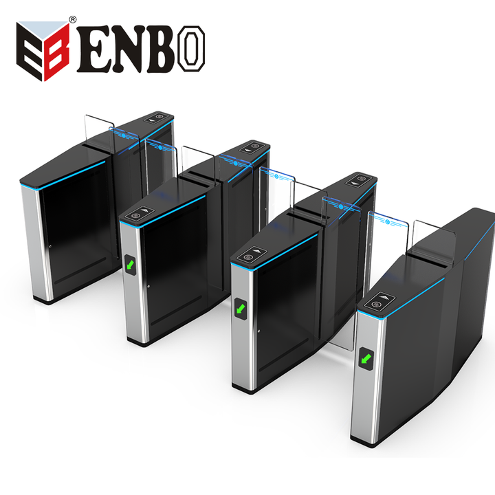 NBO-E350 Access Control Sliding Turnstile Gate with Facial Recognition QR Code RFID-Turnstiles ...