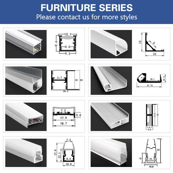 Flexible Bendable Profile Led Aluminum Channel Profile Linear Light ...