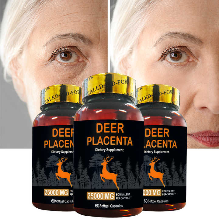 Deer Placenta Capsules for Skin Health & Immunity Boost 60 Softgel ...
