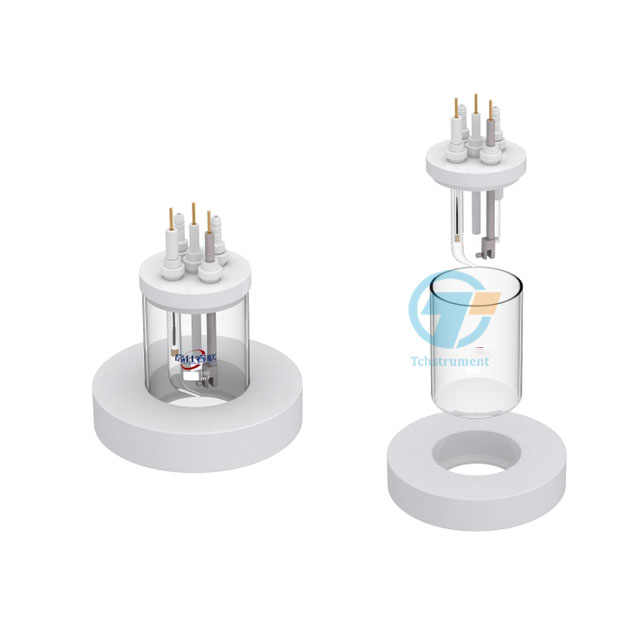 Cylindrical Quartz Electrochemical Cell (open) - TQ-01