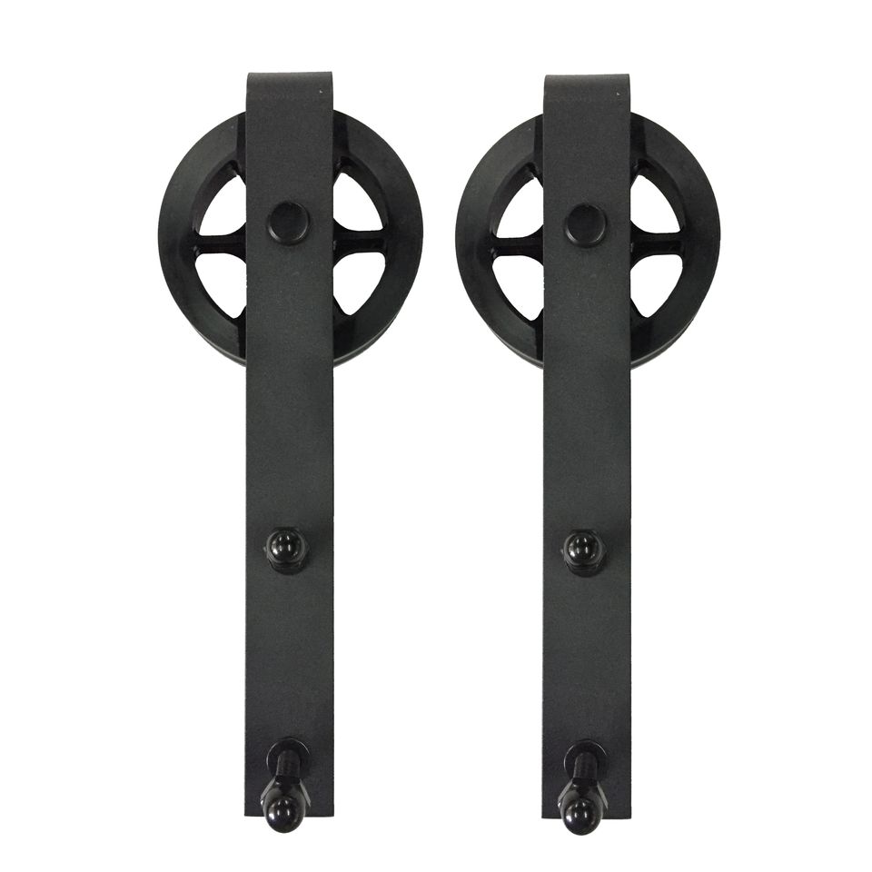 5-16FT Farmhouse Modern Brass Sliding Barn Door Hardware Basic Black ...
