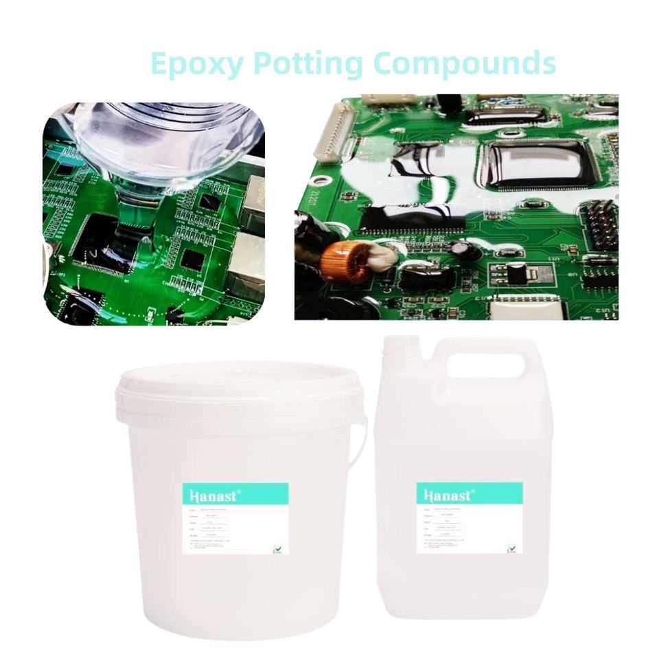 10000 CPS Silicone Liquid Potting Compounds 5:1 Black Electronic Potting Encapsulation ...