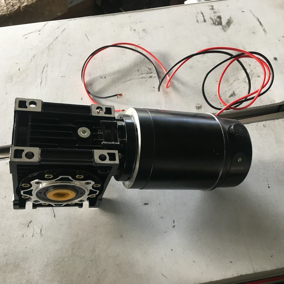 Factory Wholesale 90mm 12V/24V 50W Permanent Magnet Brush DC Worm Gear ...