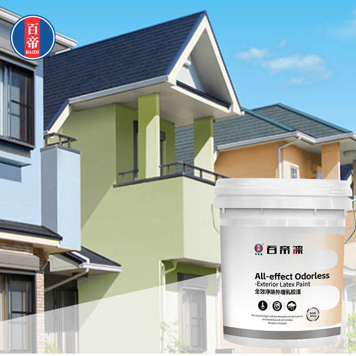 Acrylic Elastic Latex Exterior Wall Paint Emulsion Water Proof Washable ...