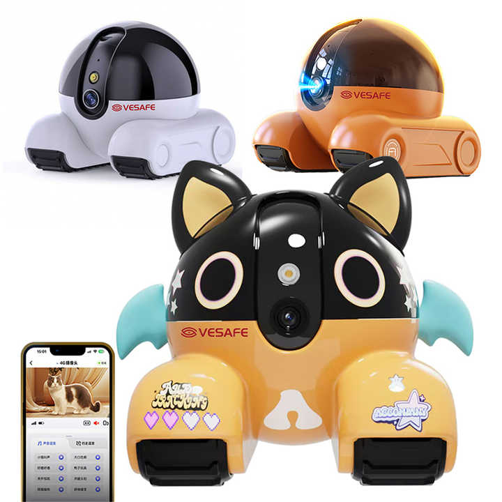 VESAFE Outdoor Ai Mobile Smart Cat Remote Control 360 Security Robot ...