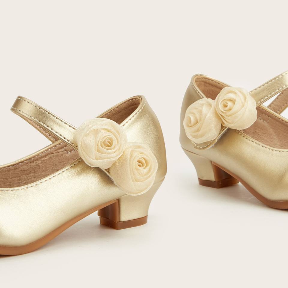 Girls' High Heels Shoes 2026 Spring New Collection Children's Flower ...