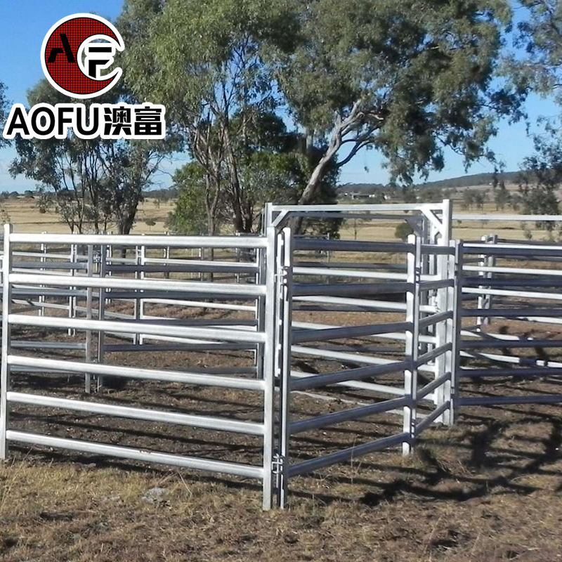 Galvanized and Powder Coated 6 Rail Livestock Fence Cattle Panels ...