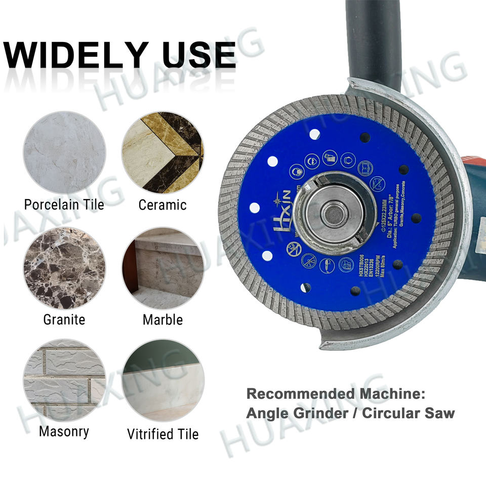 125mm Diamond Saw Blade Continuous Rim Wet Cutting Ceramic Granite ...