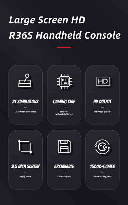 R36S Game Console - 15000+ Games, 64GB Storage, IPS Screen