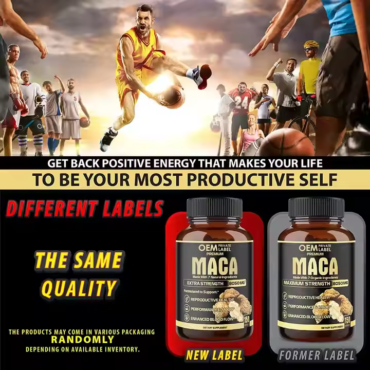 OEM Men's Natural Maca Capsules Supplement Powerful Energy Pills Maca ...