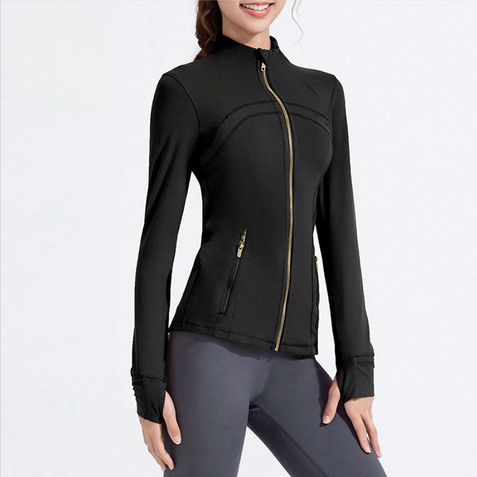 Women's Fashion Fitness Seamless Breathable Workout Sport Yoga Jackets ...