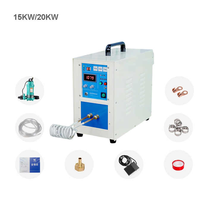 20/15KW Induction Heater Induction Heating Machine 220V Metal Smelting Furnace High Frequency ...