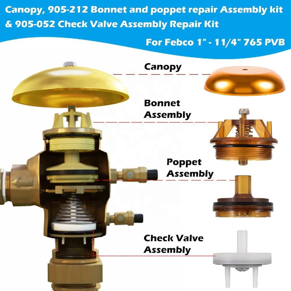 765 Repair Kit Bonnet Poppet Repair Kit and Check Valve Assembly for 1 ...