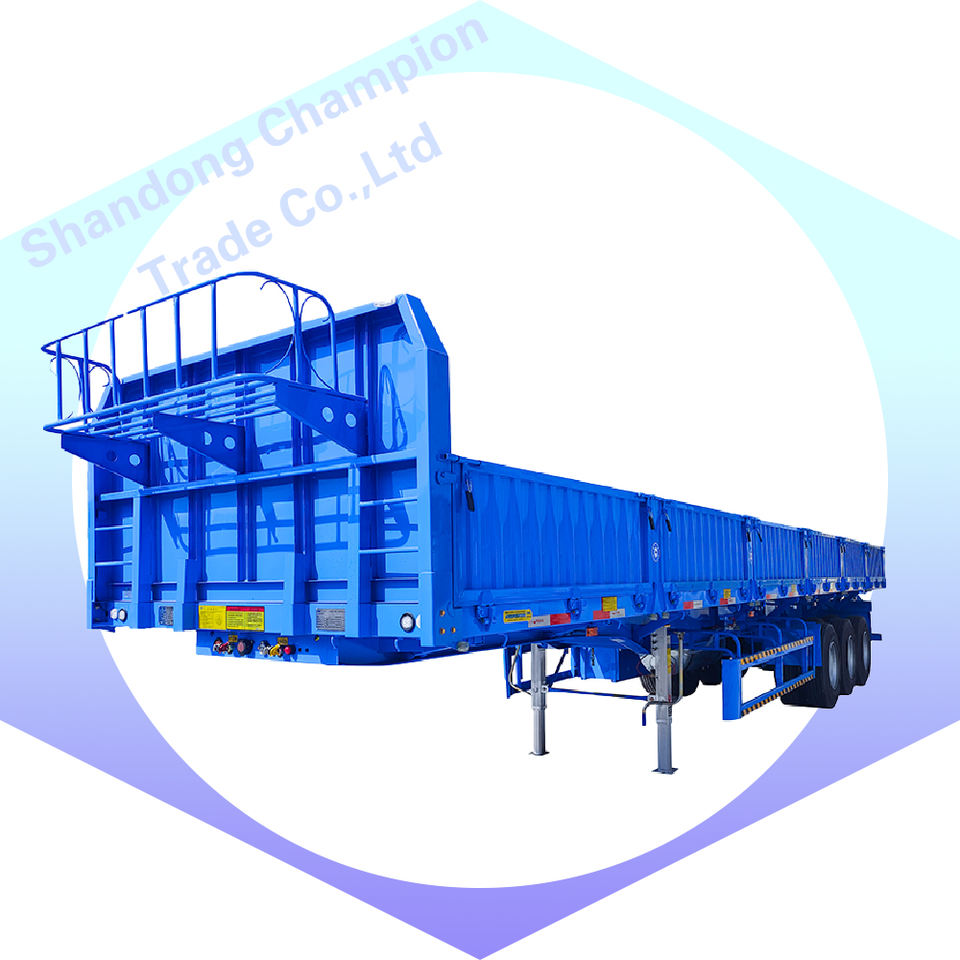 Side Wall Open Platform Truck Trailers Sidewall Semi Trailer Enclosed ...