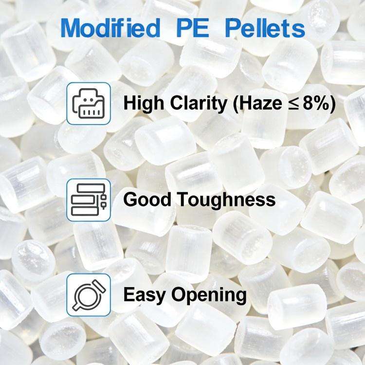 Blown Film Grade Modified PE Pellets High Clarity for Cling Film ...