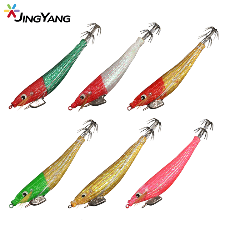 FLXH2403 Squid Jig Luminous Egi Japanese Plastic Hard Bait Fishing Lure ...