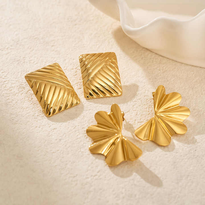 2025 Dazan New Wave Winter INS Trendy 18k Pvd Gold Plated Boho ...