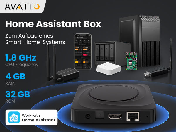 AVATTO Home Assistant Box - Smart Home Hub with HA80