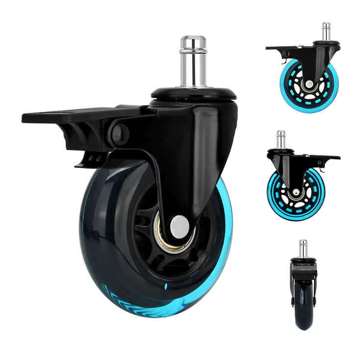 Universal 3 Inch Medical Heavy Duty Industrial Wheel PU Swivel ...