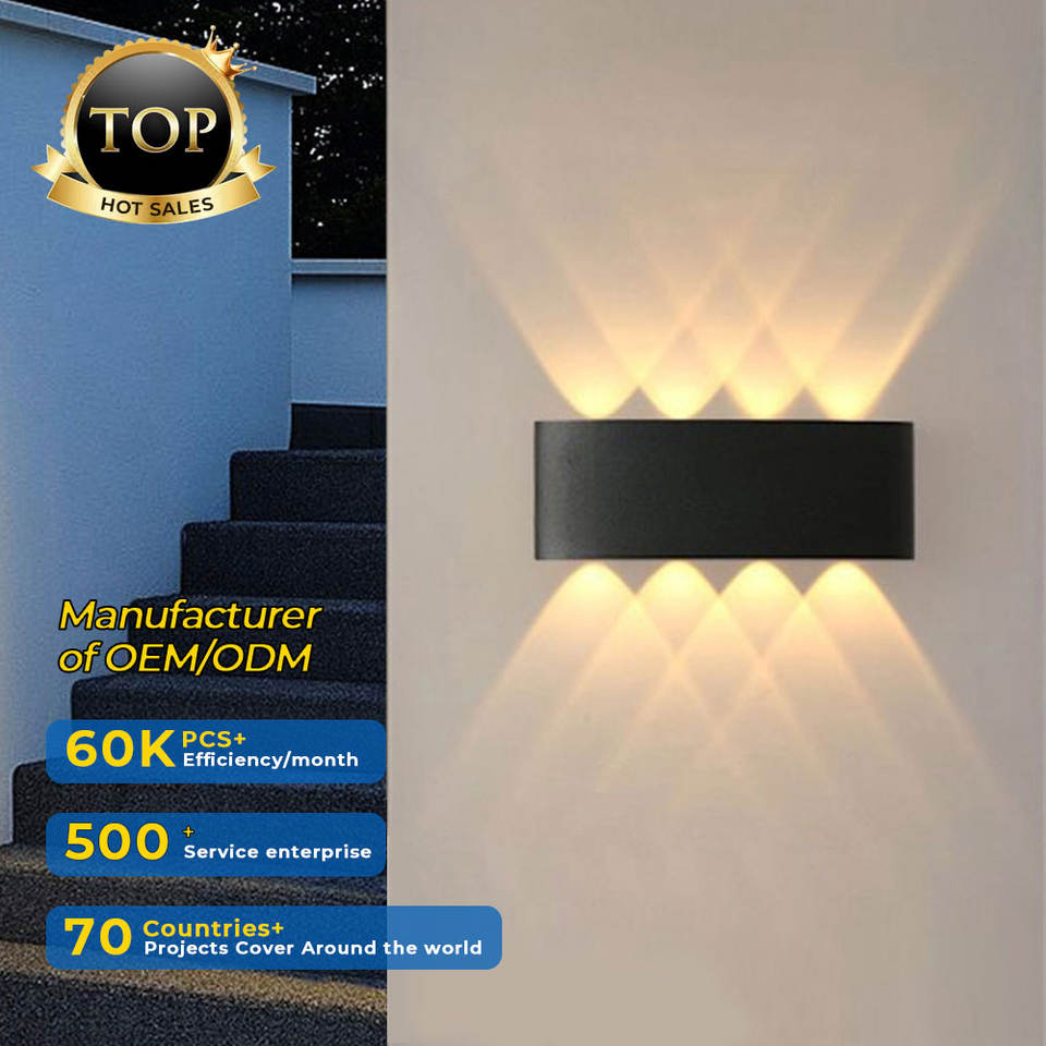 Modern Garden Wall Lighting IP65 Waterproof Outdoor Aluminum Warm White ...