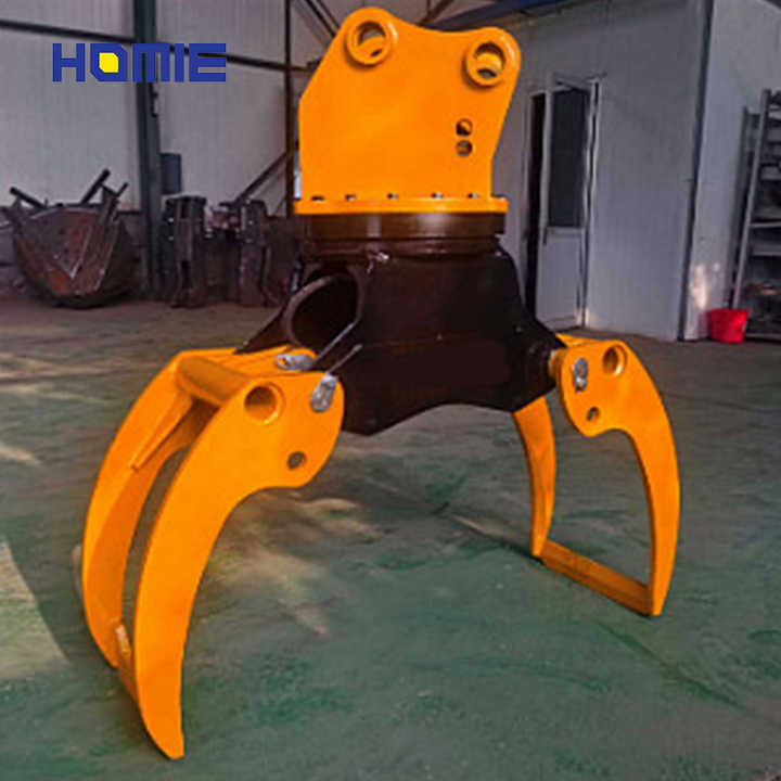 Mini Excavator Tractor Log Rotating Grapple for Sale Stone Wood Grapple ...